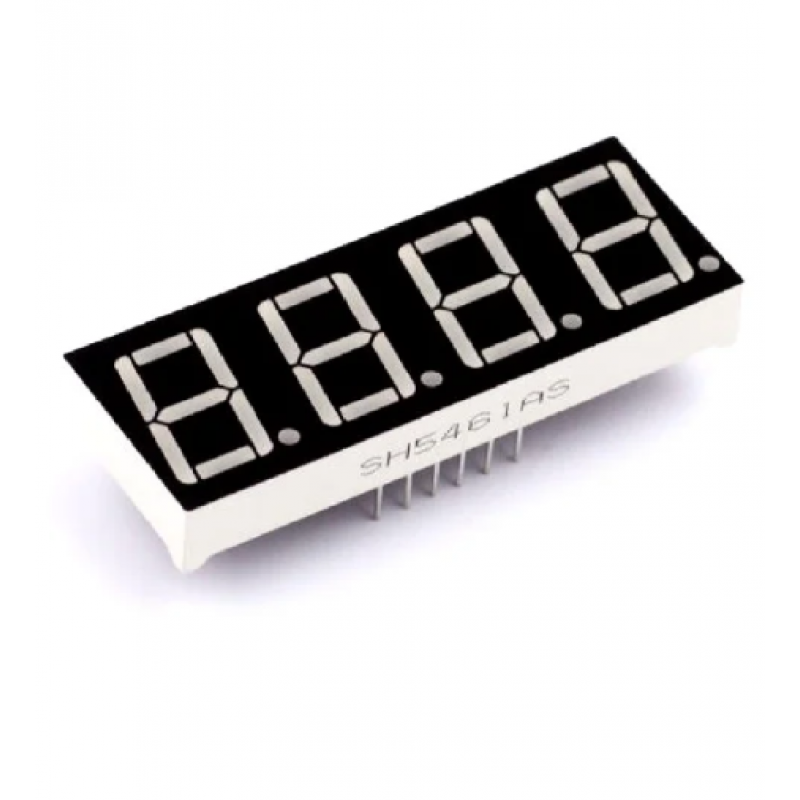 056 Inch With Clock Red 4 Digit 7 Segment Led Display Cc 12pin Buy Online At Low Price In India