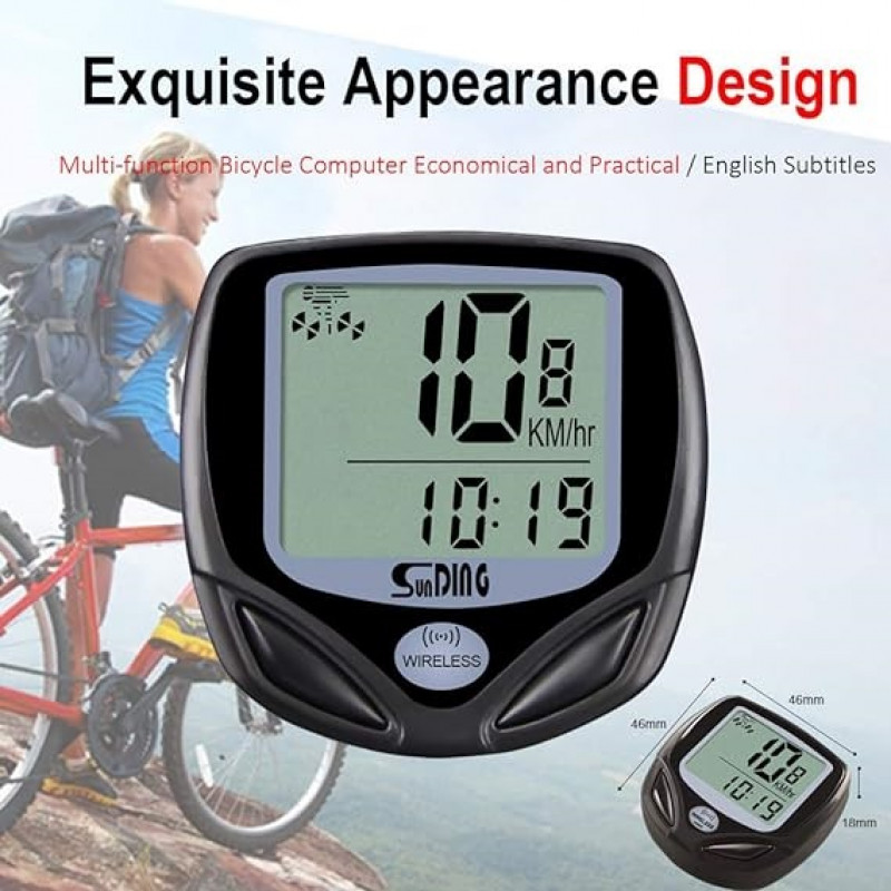12V Sunding Multi-function Digital Wireless Cycling Waterproof Bike ...