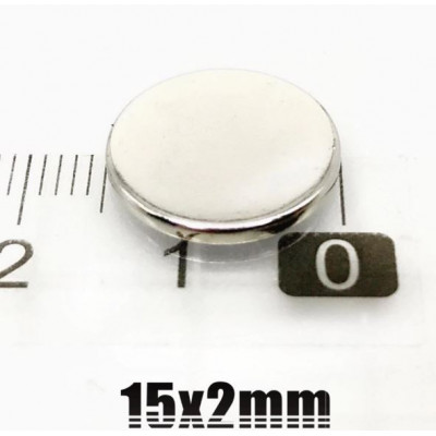 15mm x 2mm (15x2 mm) Neodymium Disc Strong Magnet buy online at Low ...