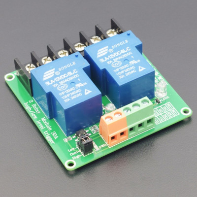 2 Channel 30A 12V Relay Module Supports High and Low Trigger ...