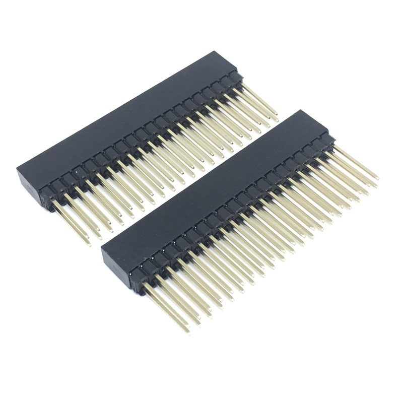 2x20 Pin 2.54mm Pitch Female Double Row Straight Long Header Berg Strip ...