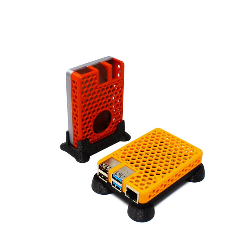 3D Printed Raspberry Pi 4 Case Stand Black buy online at Low Price in ...