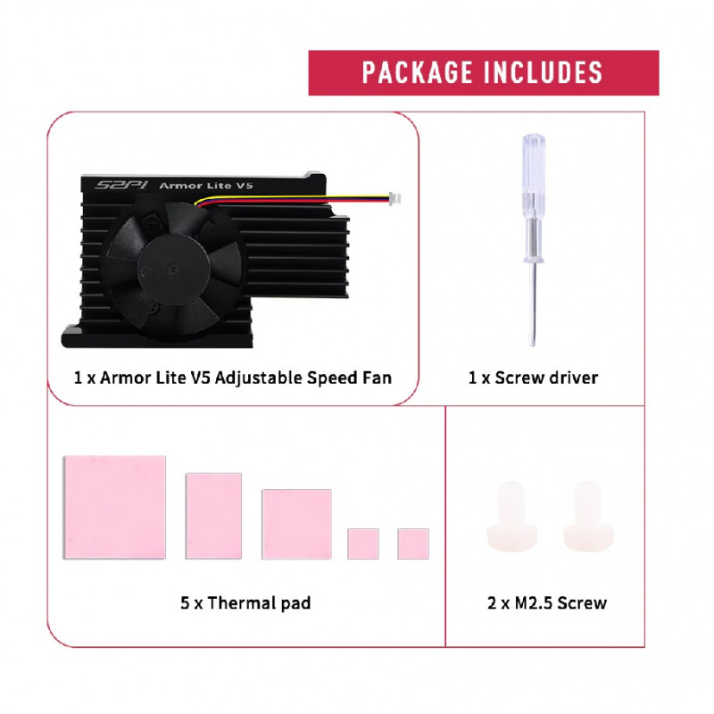 MazerPi Raspberry Pi 5 Case, Case For Raspberry Pi 5 Pi 5 Fan ABS Case ...