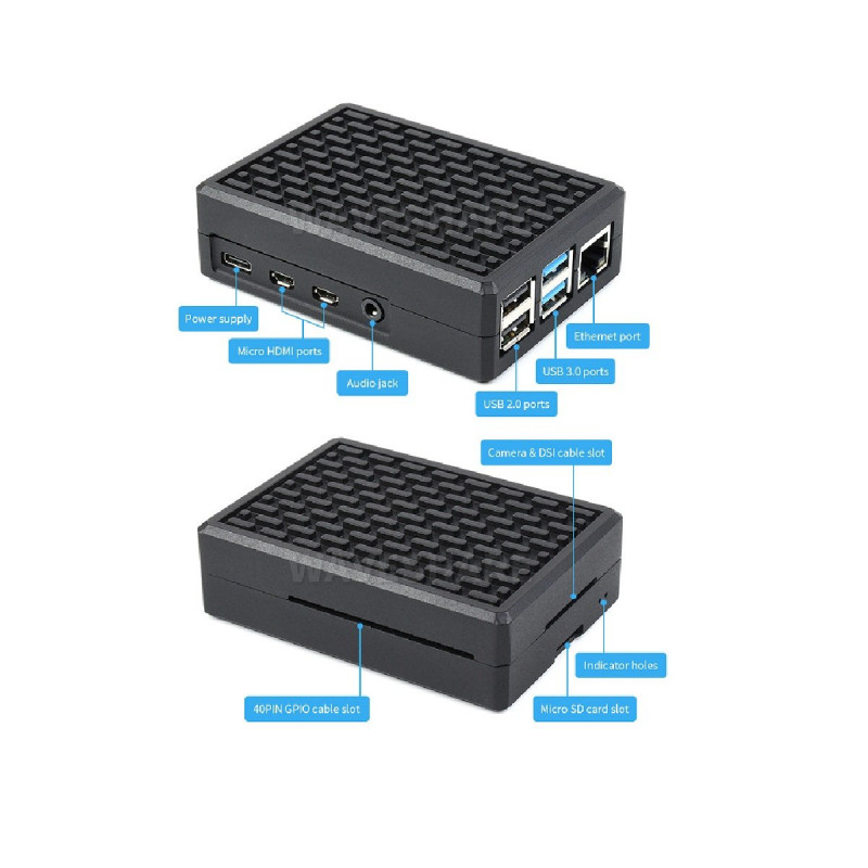 Aluminum Grid Grooved Case for Raspberry Pi 4 buy online at Low Price ...