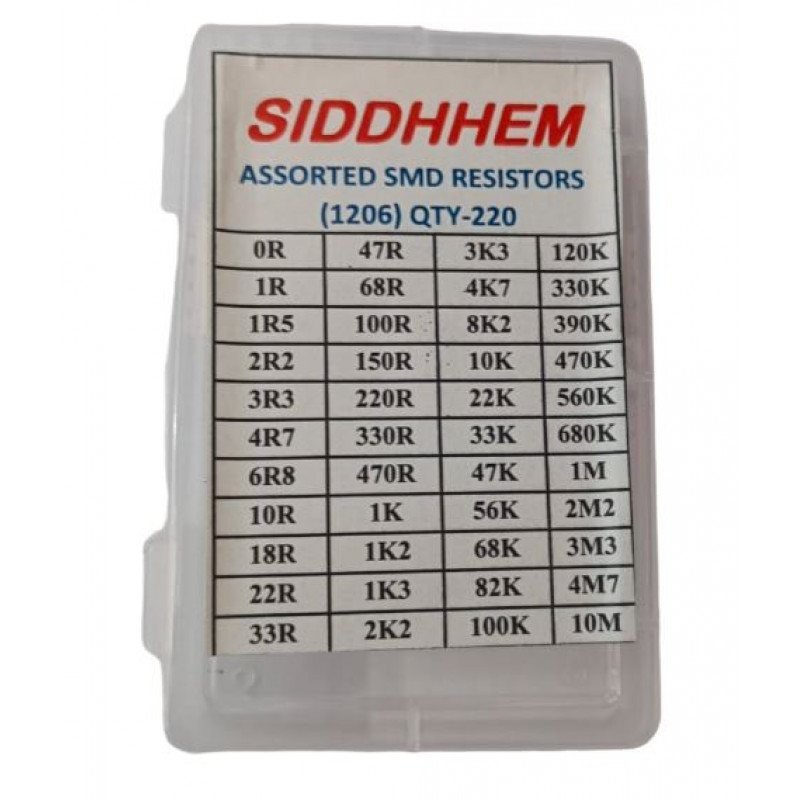 Smd Resistor Kit 2500-Piece 0201 SMD Capacitor Sample Book - 50 Values ...