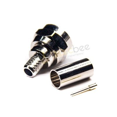 Crimp Type F Connector Straight Male For Coaxial Cable buy online at ...