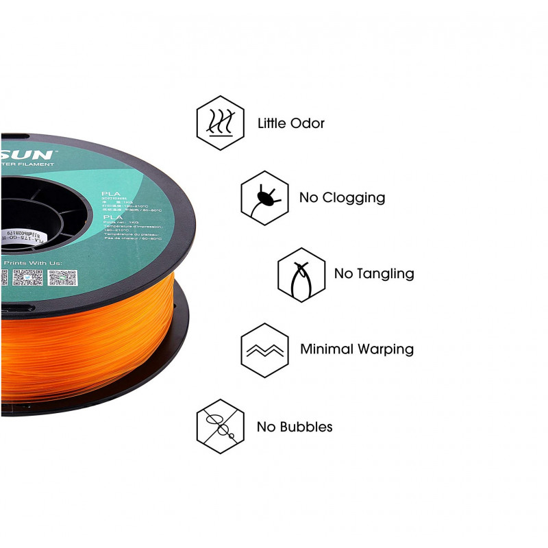 eSun PLA filament Glass orange buy online at Low Price in India ...