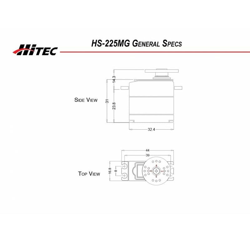 HiTec HS-225MG Metal Gear Mighty Mini Servo buy online at Low Price in India - ElectronicsComp.com