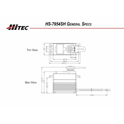 HiTec HS-7954SH High Voltage, High Torque, Steel Gear, Coreless Premium Digital Servo buy online ...