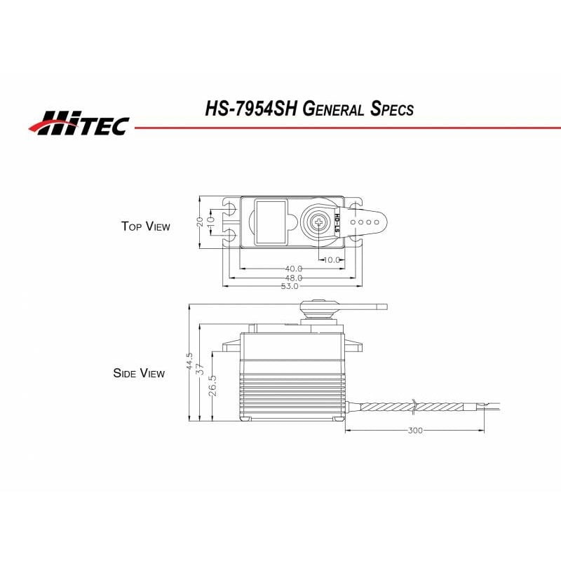 HiTec HS-7954SH High Voltage, High Torque, Steel Gear, Coreless Premium Digital Servo buy online ...