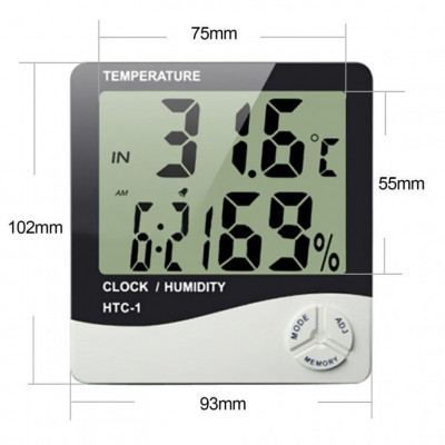 HTC-1 High Precision Large Screen Electronic Indoor Temperature ...