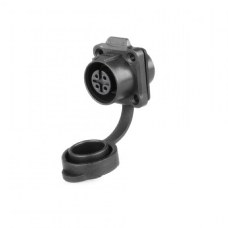 LP-12 4 Pin Female Soldering Type Floating Power Socket with Plastic ...