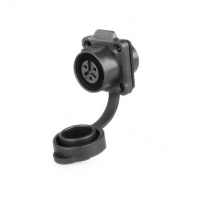 LP-12 Female 3 Pin Soldering Type Floating Power Socket with Plastic ...