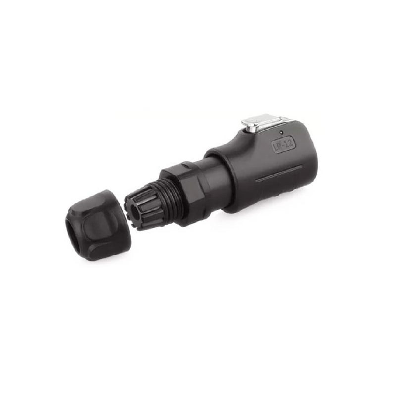 LP-12 Male 3 Pin Soldering Power Plug Lock with Plastic Shell IP67 125V ...