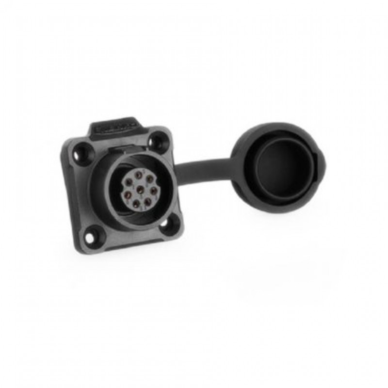 LP-16 8 Pin Female Soldering Type Floating Power Socket with Plastic ...