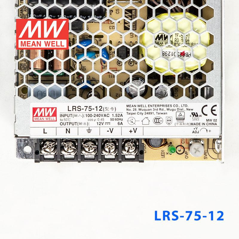 LRS-75-12 Mean Well SMPS - 12V 6A - 72W Metal Power Supply buy online at Low Price in India ...