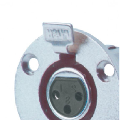 MX XLR 3 Pin MIC Connector Female Socket Panel Mounting Round (MX-1336 ...