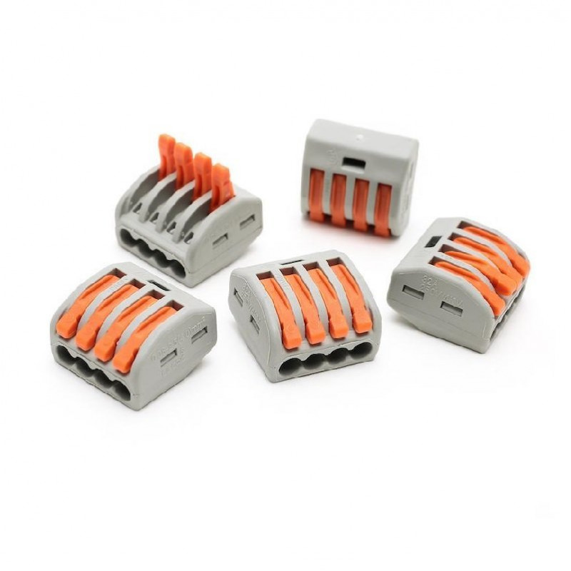 PCT-214 0.08-2.5mm 4 Pole Wire Connector Terminal Block with Spring ...