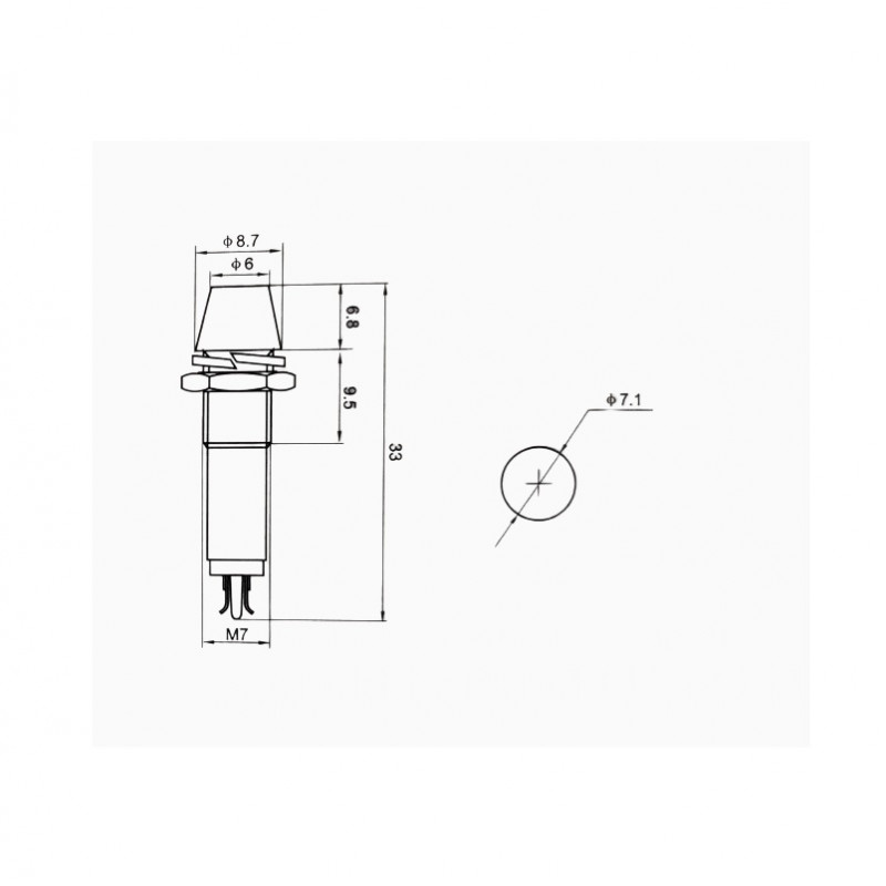 Push Indicator Switch-XD-06-220V RED LIGHT buy online at Low Price in ...