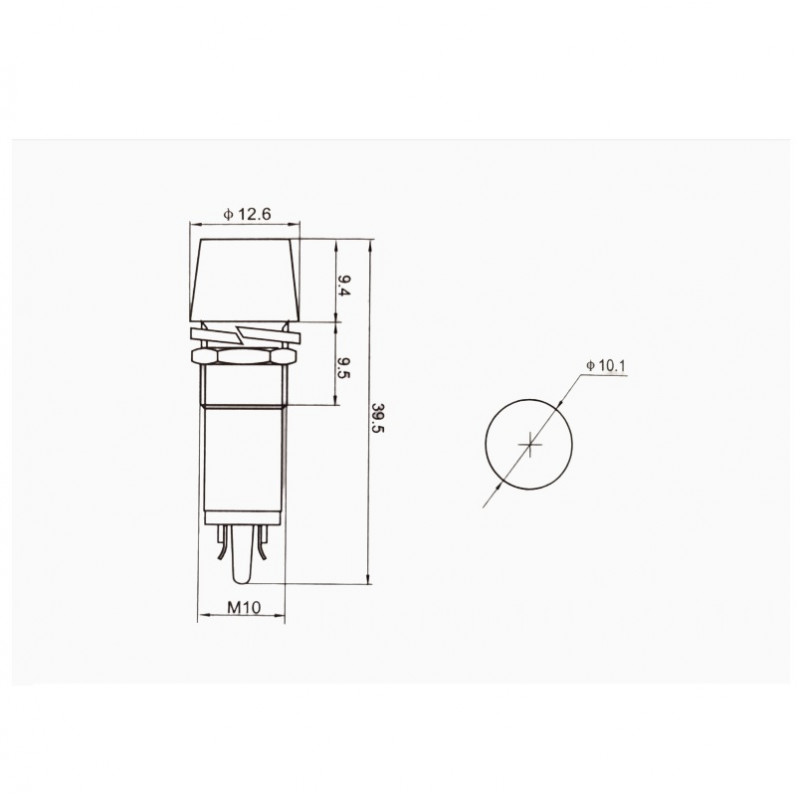 Push Indicator Switch-XD-10-220V GREEN LIGHT buy online at Low Price in ...