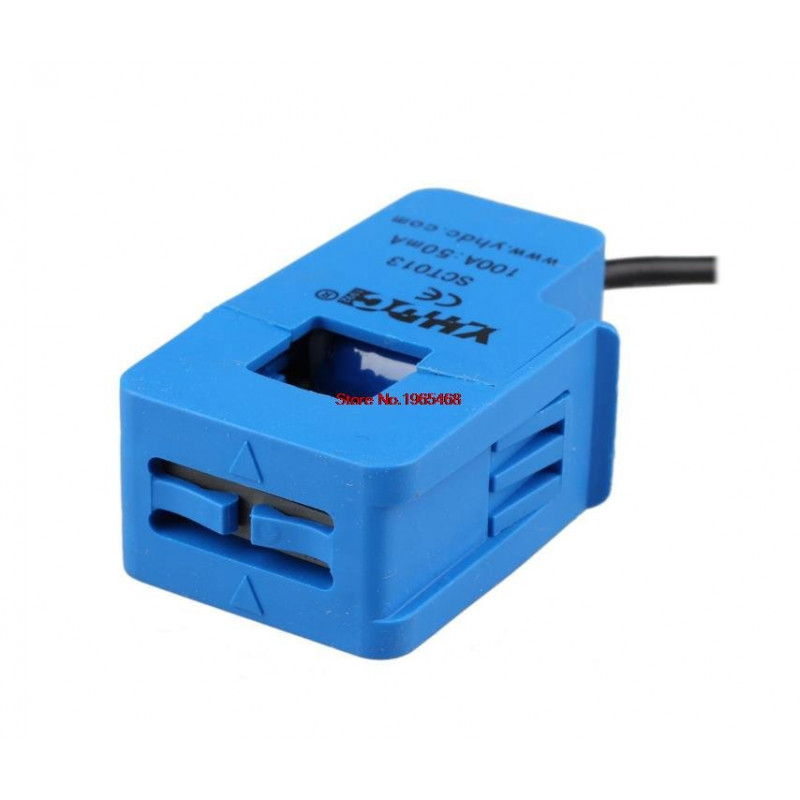 SCT-013-000 100A Non-Invasive AC Current Sensor Split Core Type Clamp ...