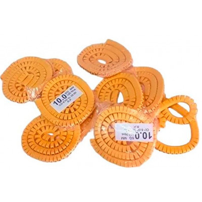 Self Locking Yellow Flexible Cable Marker PVC Ferrules (Numbered 0 to 9 ...