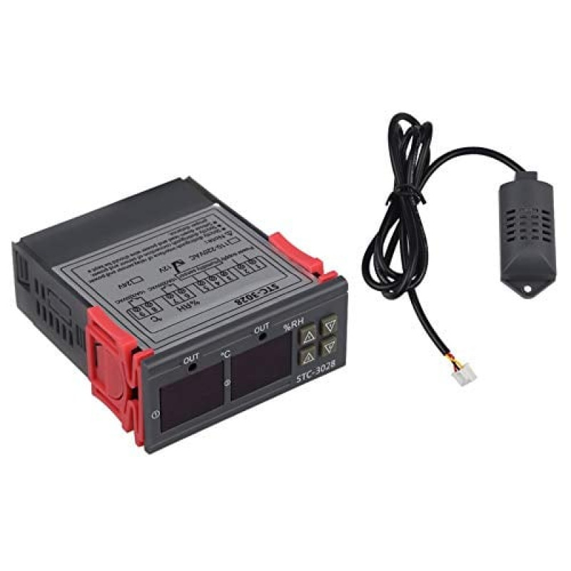 STC-3028 DC12V Dual Display Dual Temperature Adjustable Temperature Controller with 1M Cable buy ...