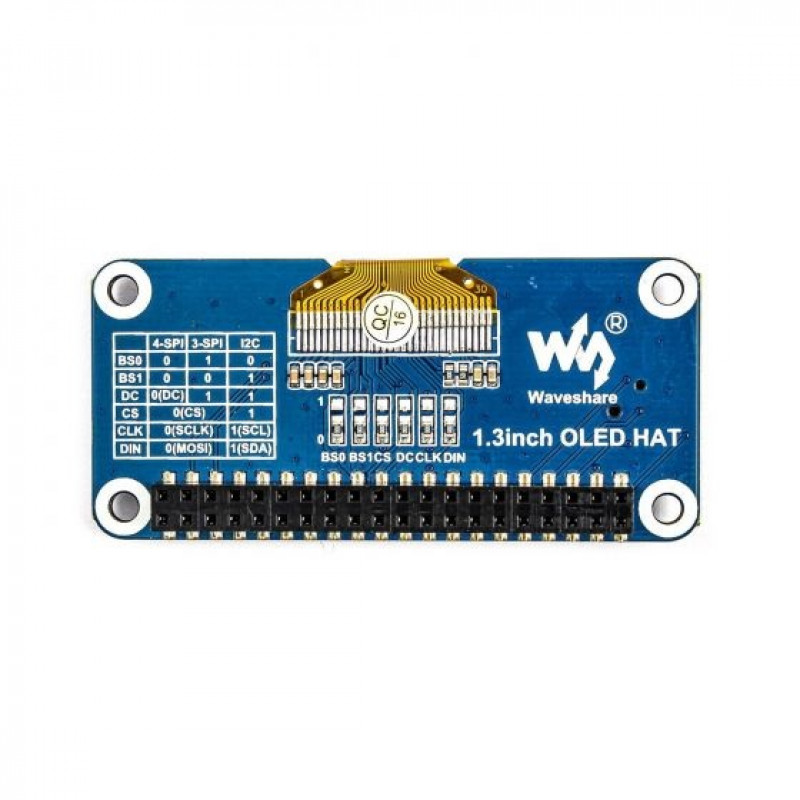 Waveshare 128×64, 1.3inch OLED display HAT for Raspberry Pi buy online at Low Price in India ...