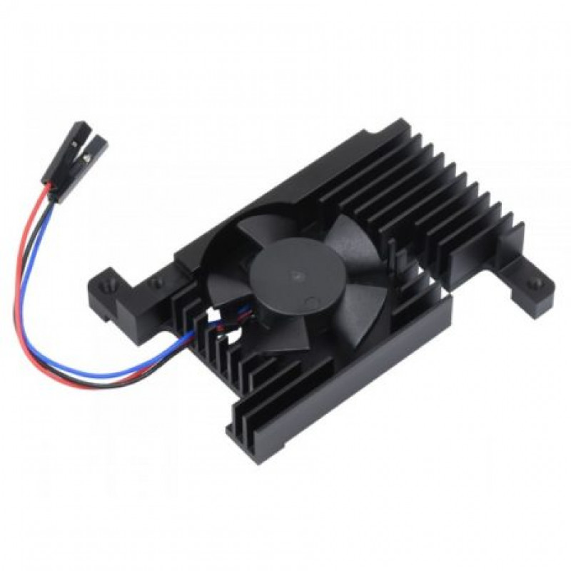 Waveshare Dedicated All-In-One Aluminum Alloy Cooling Fan For Raspberry Pi 4B, PWM Speed ...