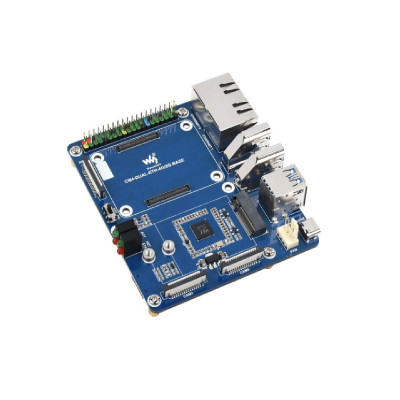 Waveshare Dual Gigabit Ethernet 5G/4G Base Board Designed for Raspberry ...
