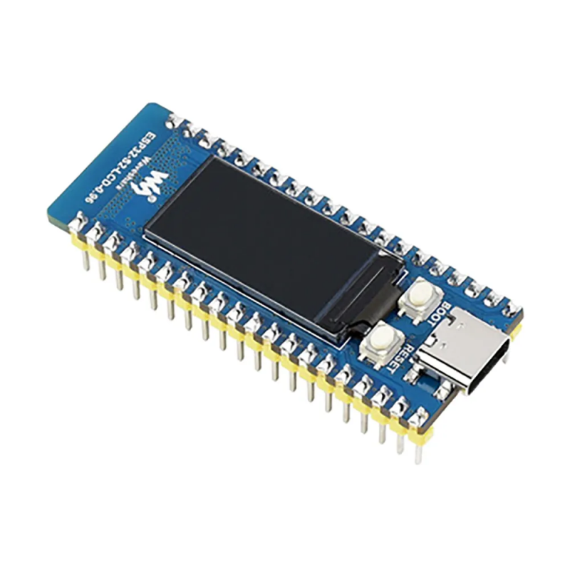 Waveshare ESP32-S2 MCU WiFi Development Board, 240MHz, 2.4 GHz WiFi, LCD Version with pinheader ...