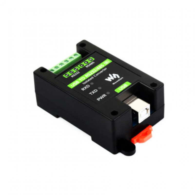 Waveshare USB to RS232/485 Industrial Grade Isolated Converter, Onboard Original FT232RNL Chip ...