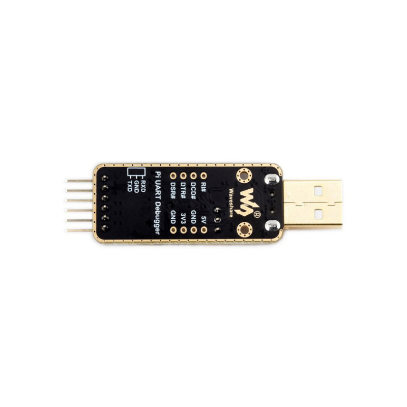 Waveshare Usb To Uart Debugger Module For Raspberry Pi 5 Type A Port Onboard Uart Connector