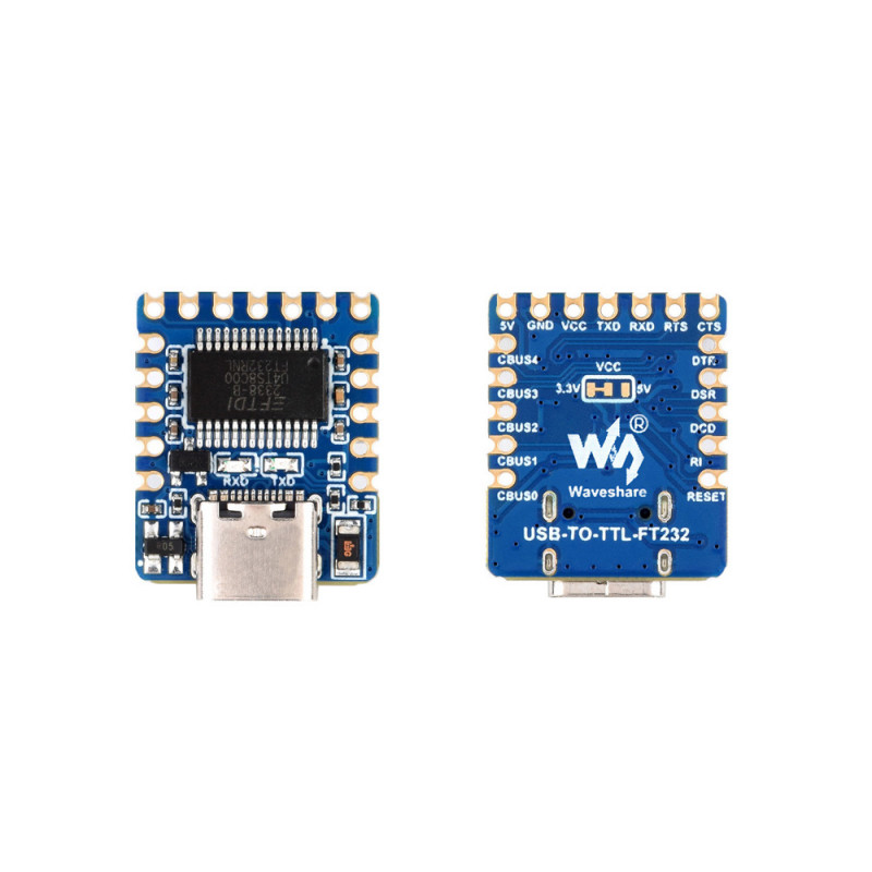 Waveshare Usb To Uart Ttl Mini Communication Module Compact Size