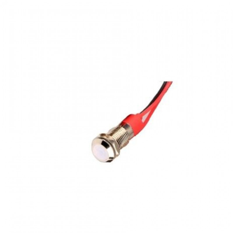 White 3-9V 6mm LED Metal Indicator Light with 15CM Cable buy online at Low Price in India ...