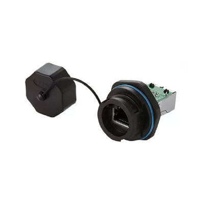 YT RJ45 Female Socket Plastic PCB Dual Port Ethernet Connector IP67 buy ...